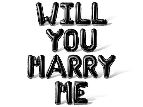 WILL YOU MARRY ME Letter Balloon Banner - Marriage Proposal Party ...