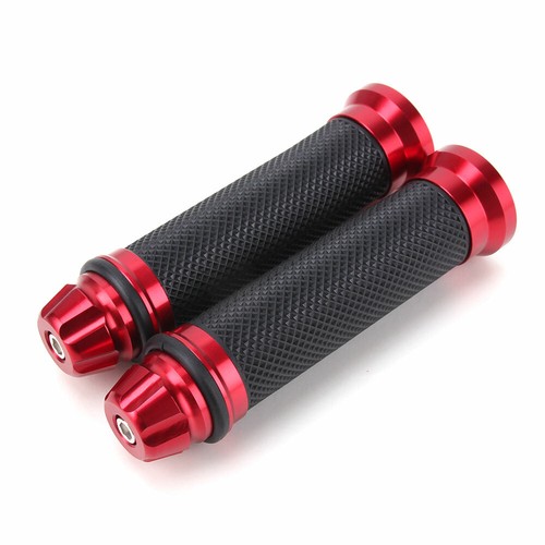 RED MOTORCYCLE 7/8" HAND GRIPS HANDLE BAR GEL FOR YAMAHA R1 R6 HONDA ...
