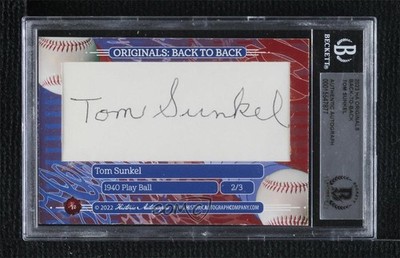 BAS 2023 Historic Originals Back To /3 Tom Sunkel BGS Authentic Auto | eBay