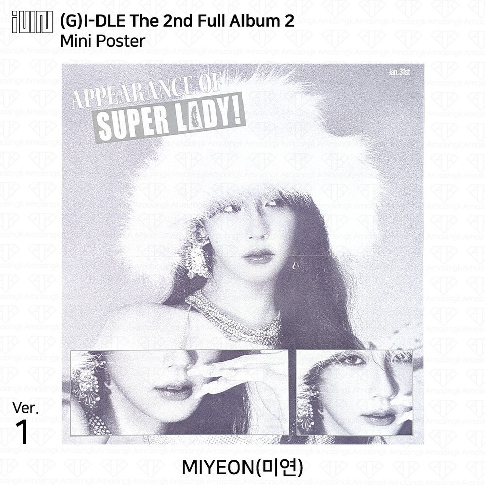 (G)I-DLE G-IDLE The 2nd Full Album 2 Two Photocard Mini Poster Message ...