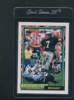 1992 Topps #274 Roger Ruzek Eagles Signed Auto *B8996 | eBay