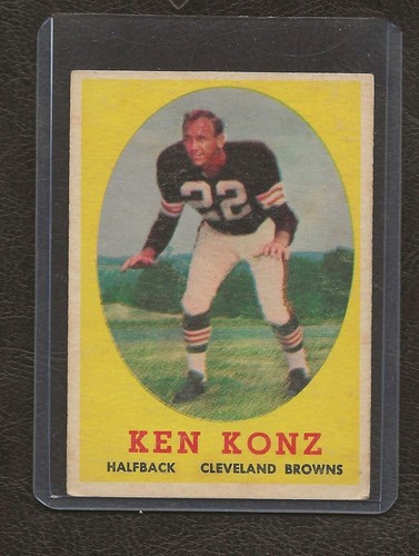 1958 Topps Football #26 Ken Konz, Cleveland Browns, VG-EX! | eBay