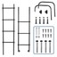 RecPro Universal Exterior Rear RV Ladder Kit 92" DIY Aluminum Ladder ...