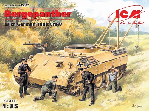 Bergepanther with German Tank Crew (4 figures) Plastic model kit 1/35 ...