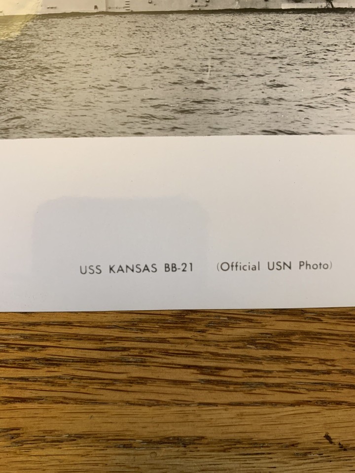 Historical Naval Photo USN USS Kansas BB21 8x10 | eBay
