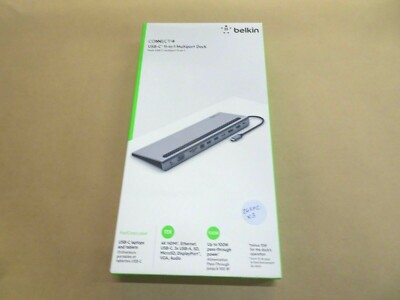 Belkin INC004BTSGY USB-C 11-in-1 Multiport Dock - Grey 745883819843 ...