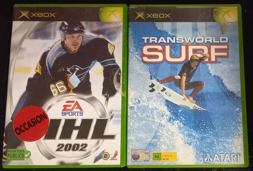 Lot Jeux Microsoft XBOX 1ere Generation / NHL 2002 + Transworld Surf ...