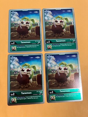 4x Tanemon BT1-007 R (Playset) Foil Digimon CCG | Resurgence Booster NM ...