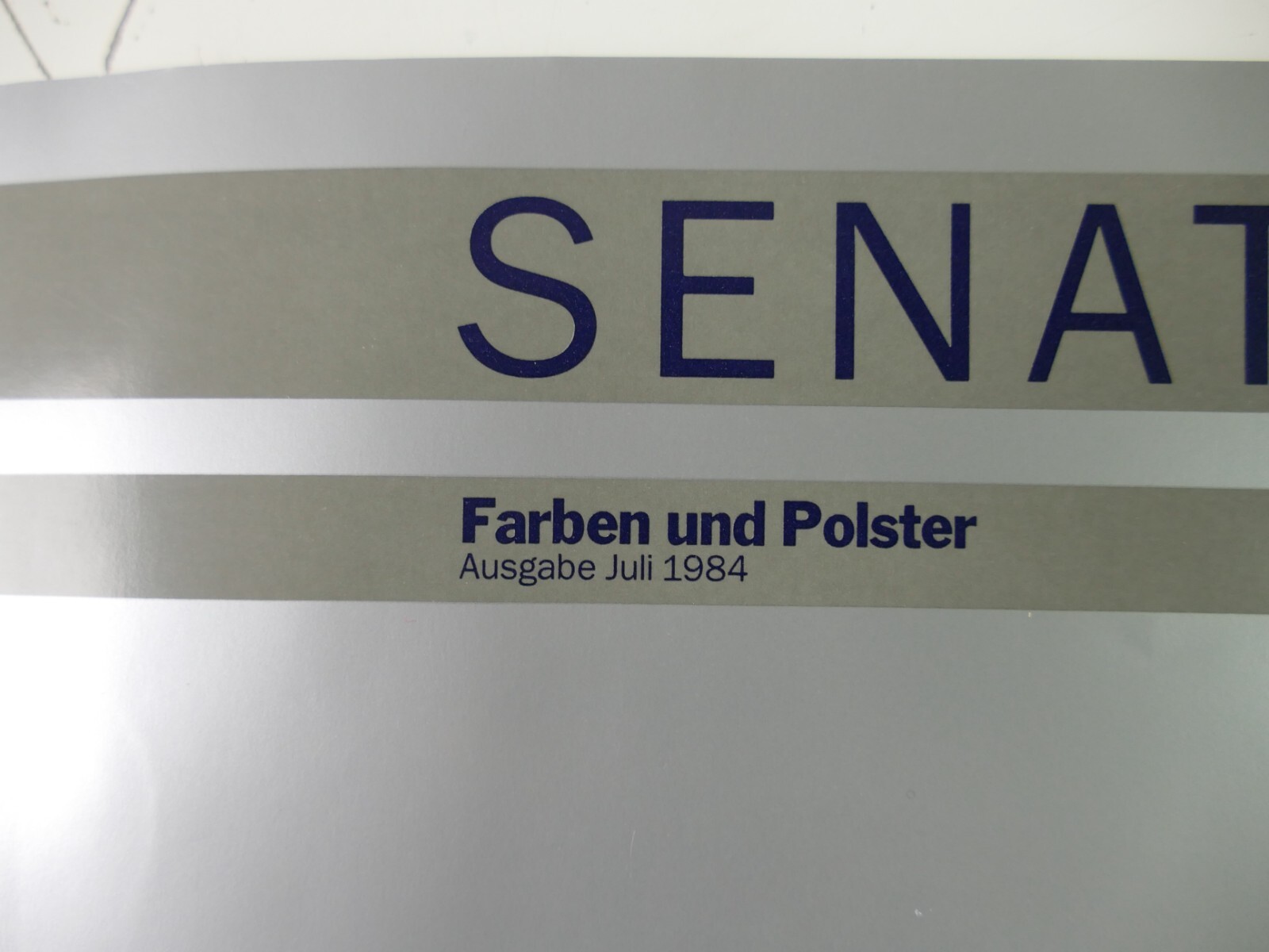 Opel Katalog Händlerstempel Senator Farben und Polster 7/84 FT-899 ...