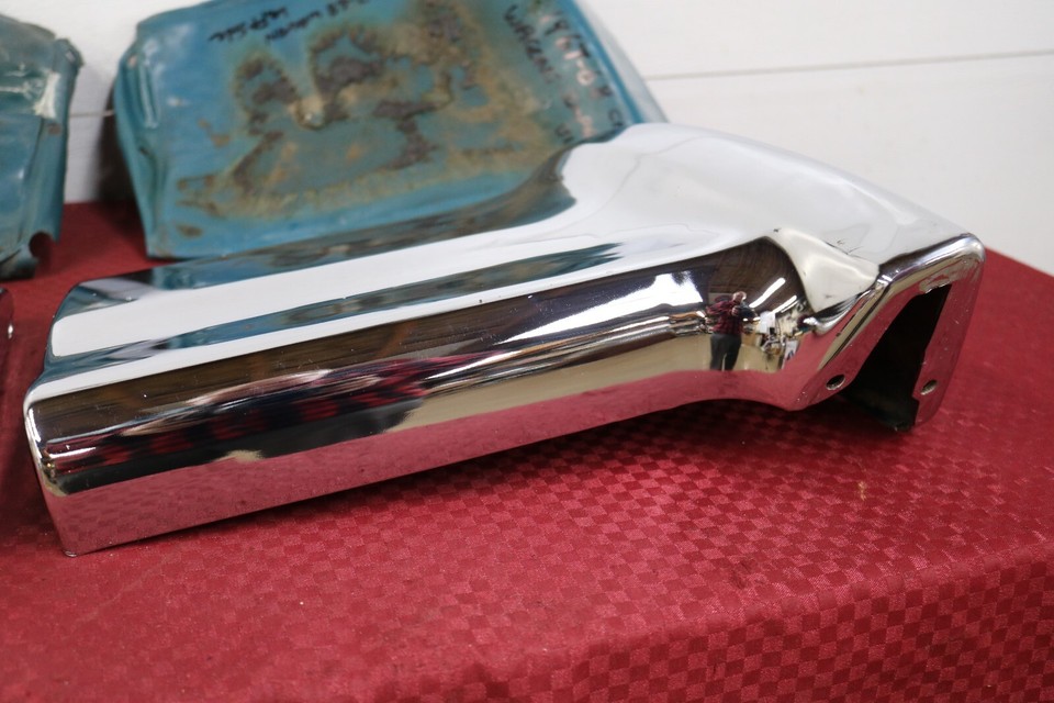67 68 CHEVROLET IMPALA BELAIR STATION WAGON CHROME NOS END BUMPERS GM ...