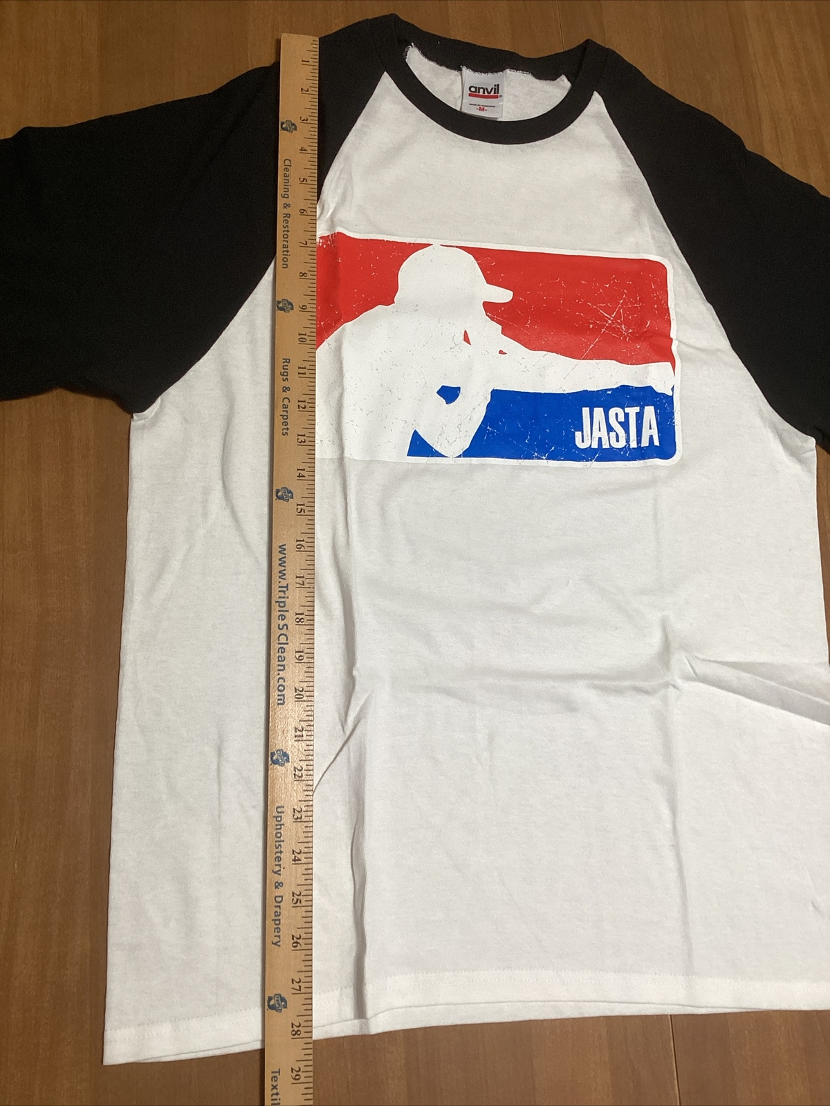 Jasta MLB Logo Baseball Style Shirt 3/4 Sleeve Medium New Hatebreed | eBay