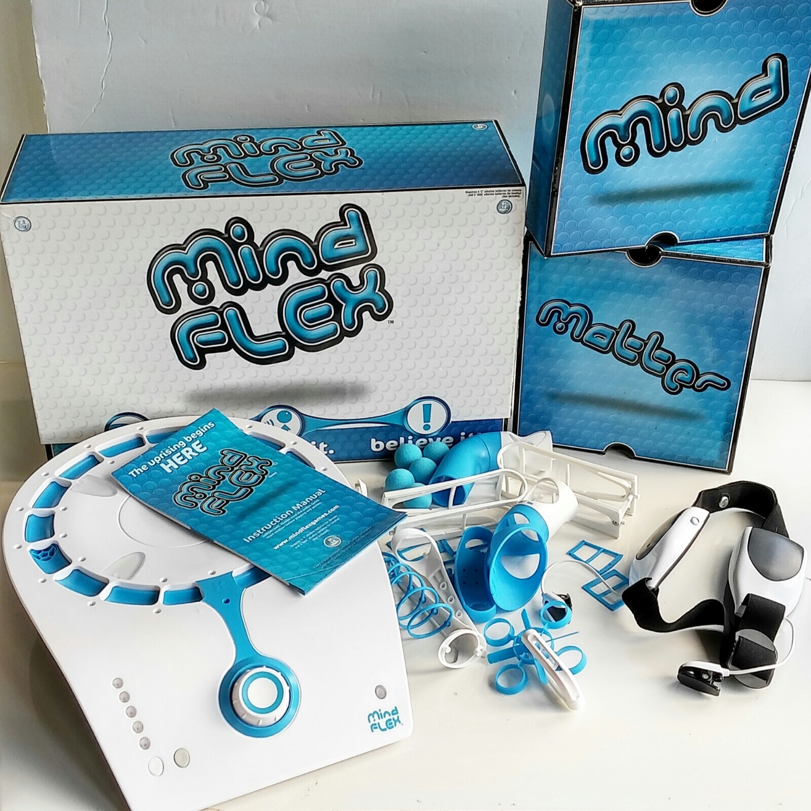 MATTEL MIND FLEX P2639 Mind Control Complete WORKS 5 Games 1-4 Players ...