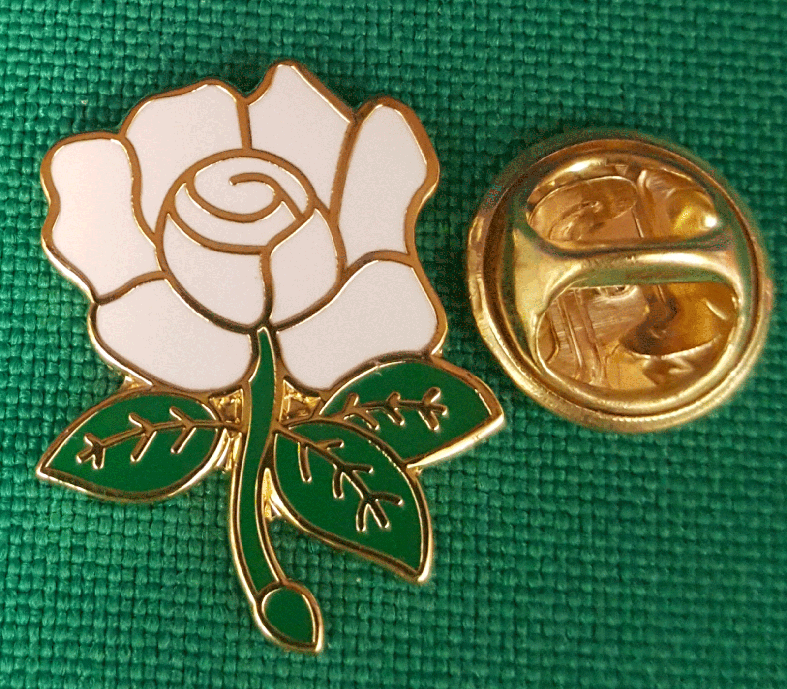 English White Rose Yorkshire Lapel Pin badge FREE P&P | eBay UK