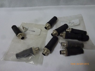 IFM Efector E11504 4-pin cable connector - Qty 3 (plus Qty 6 similar ...