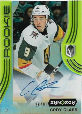 2019 UPPER DECK SYNERGY ROOKIE AUTOGRAPH GREEN PARALLEL #96 CODY GLASS ...