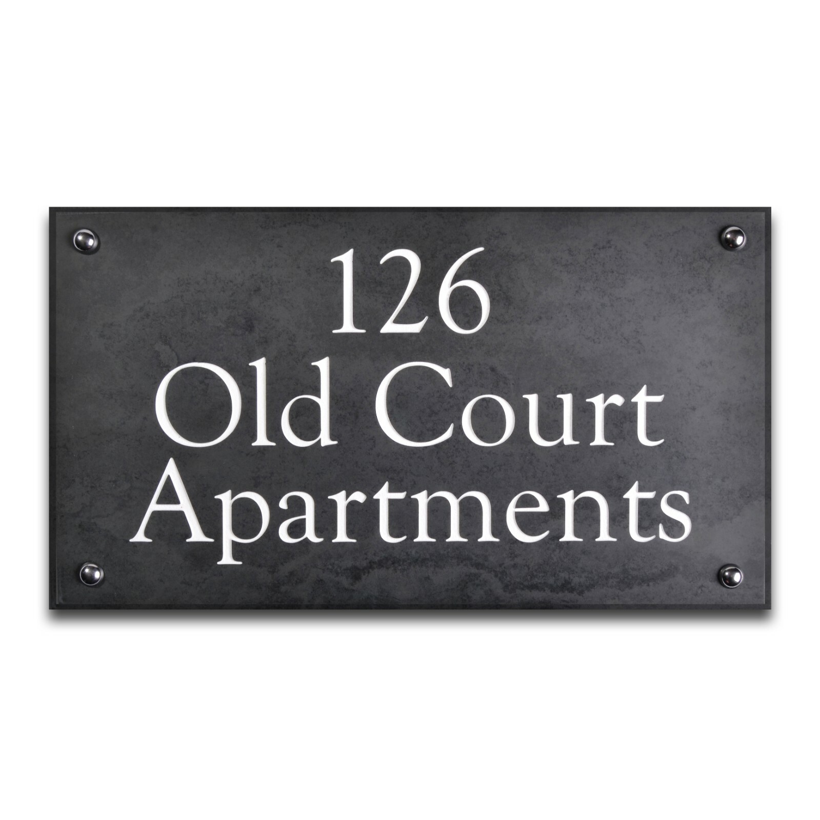 Smooth Slate Charcoal Grey House Signs, Personalised With Your House ...