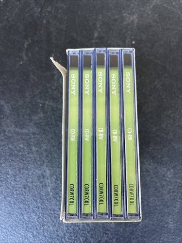 New Open Box Sony CD - RW 5 Pack Blank Discs 700MB 80Min Rewritable ...