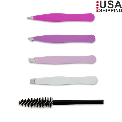 Mini Tweezers Set Precision Hair Removal Portable Eyebrow Grooming Tool ...