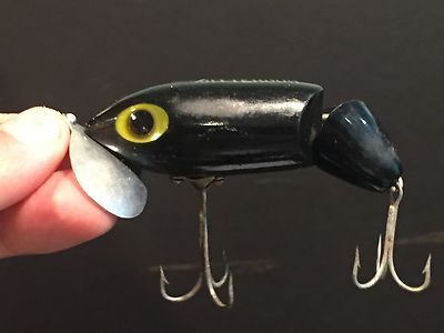 Vintage Plug Fishing Lure Fred Arbogast Bug Eye Flat Eye Broken Back ...