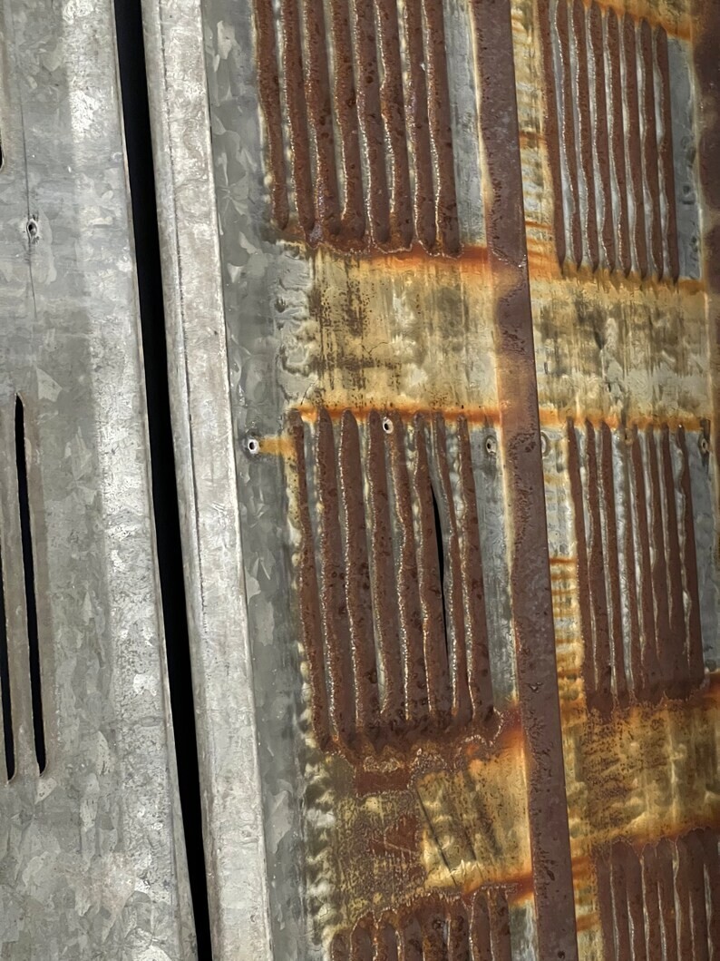 Antique Corrugated Metal Side Run Down Old Corrugated Metal Stock