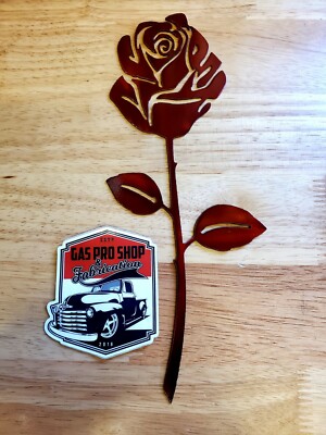 Rose metal wall art plasma cut decor gift idea valentines day | eBay