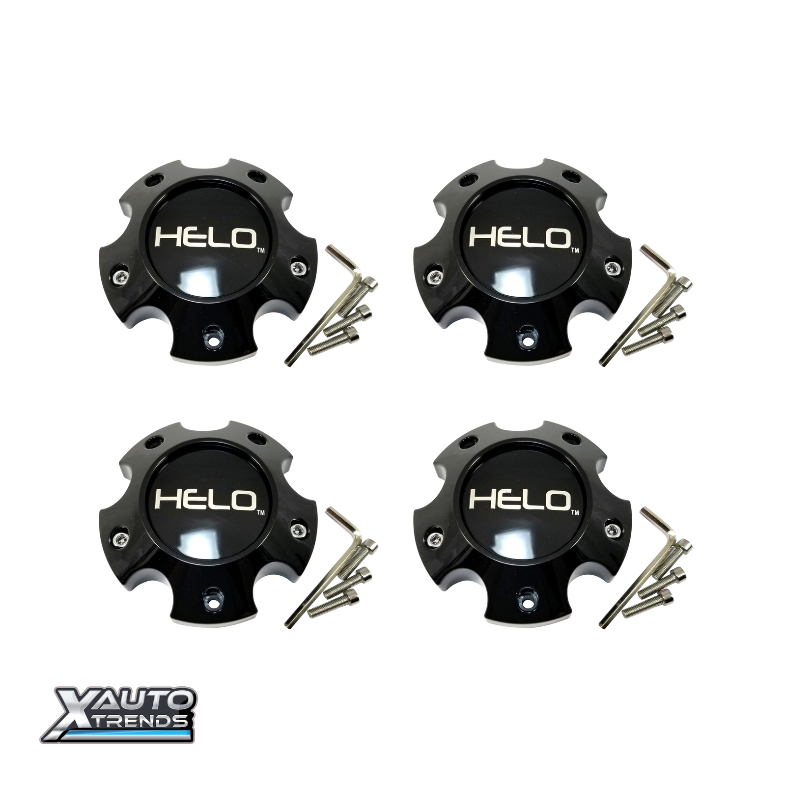 4 x Helo Wheel Center Cap 39mm Height - Gloss Black 1079L133HE1GB-H39 ...