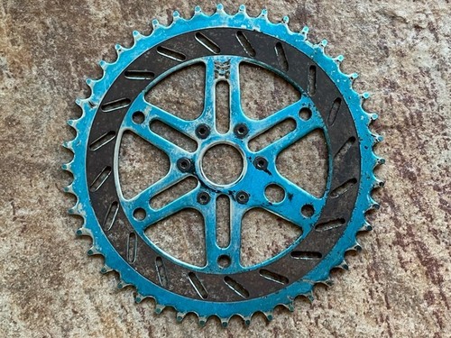 Rare 90s Blue HARO 44T SPROCKET Old School BMX 44 Tooth Chain Ring ...