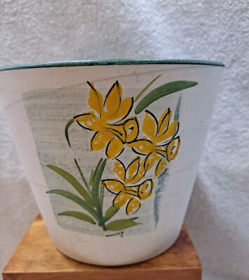 Ceramic Flower Pot Planter Vase Made In Germany 6” X 5” Pottery Hand ...