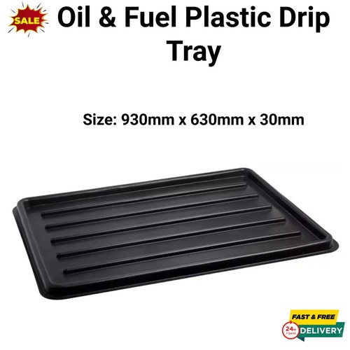 Low Profile Oil & Fuel Drip Tray 930x630x30mm Durable Plastic Spill ...
