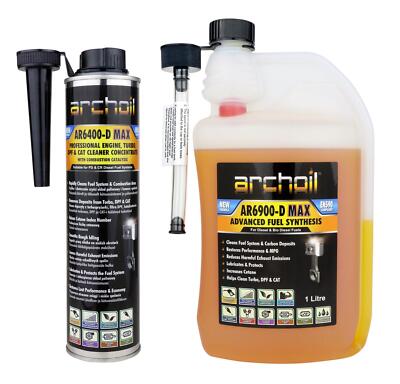 Archoil AR6400-D MAX Fuel Cleaner - 400ml + AR6900-D Max Fuel Additive ...