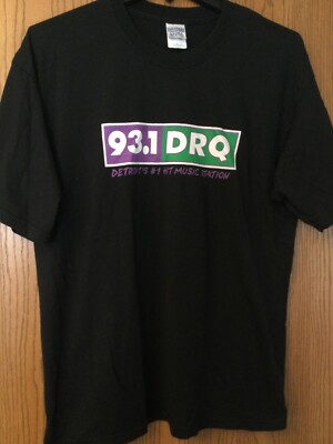 WDRQ - Detroit Radio - Black Shirt - XL | eBay