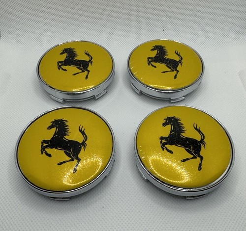 Ferrari Wheel Center Caps Silver 60mm 4pc 360 430 458 599 Scuderia Cap ...