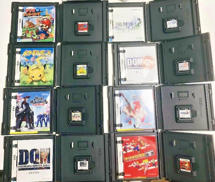 Nintendo DSi black complete in box w/ 18 Japanese DS games Super Mario ...