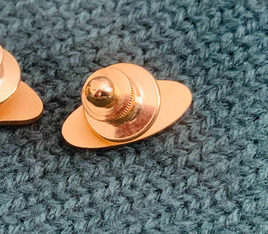 Vintage 10k Gold Gf Jostens Letter “R” Pin Alphabet - Gem