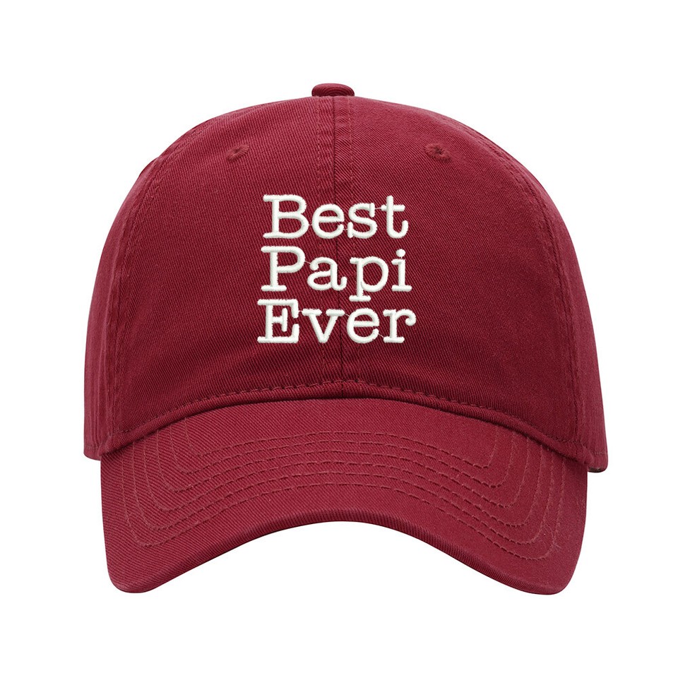 Baseball Cap Men Best Papi Ever Embroidered Washed Cotton Dad Hat ...