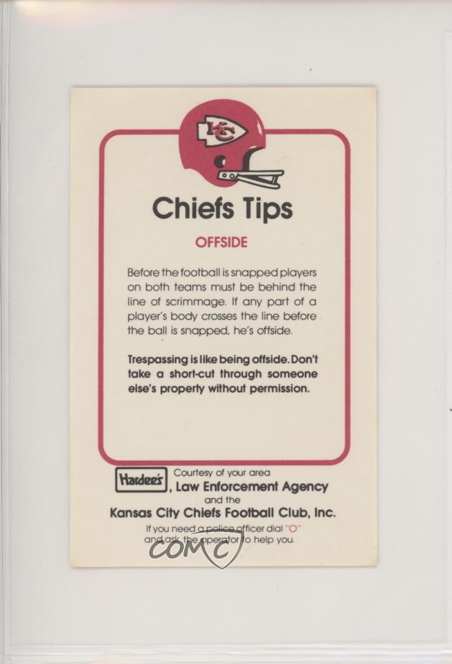 1979 Kansas City Chiefs Police Bob Grupp #1 | eBay