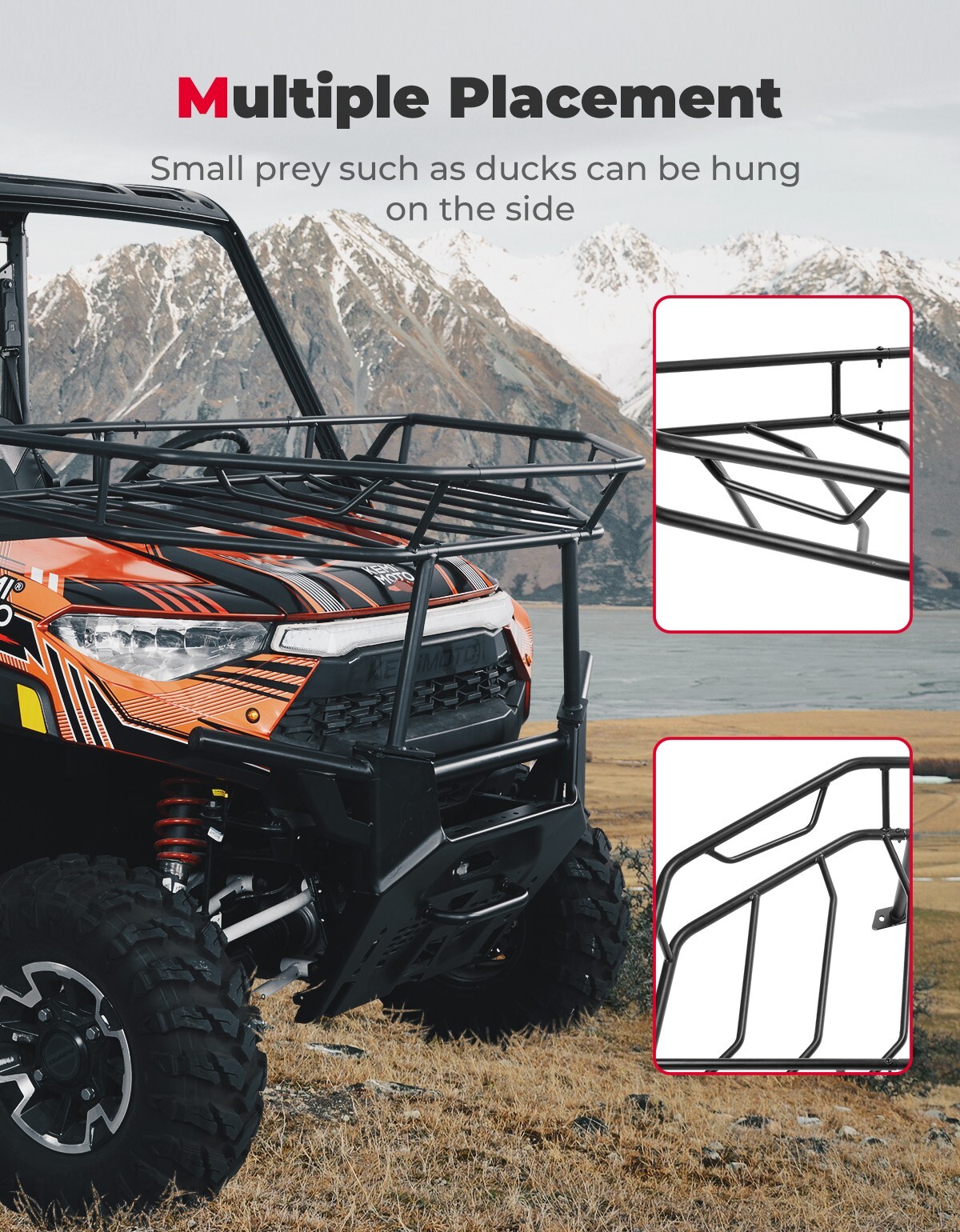 Heavy Duty Front Hood Storage Rack For Polaris Ranger XP 1000 Crew 2018 ...