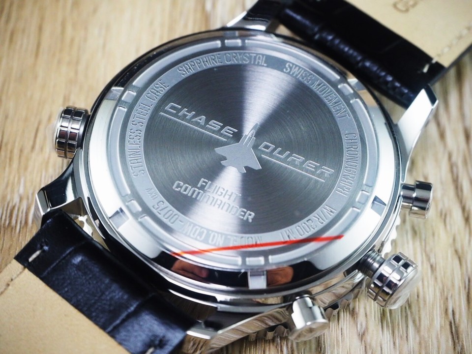 NEW CHASE DURER CDW-0075 FLIGHT COMMANDER SWISS CHRONO SAPPHIRE GREEN ...