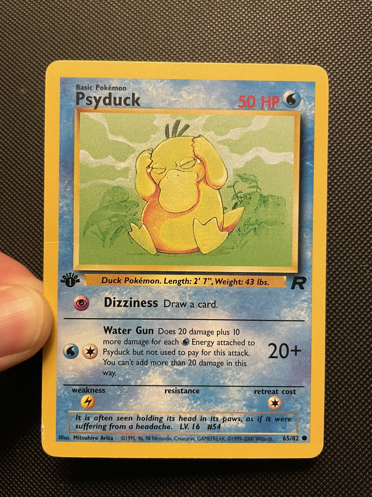 1st Edition Psyduck 65/82 Team Rocket Pokemon Card 1999 WotC Vintage | eBay