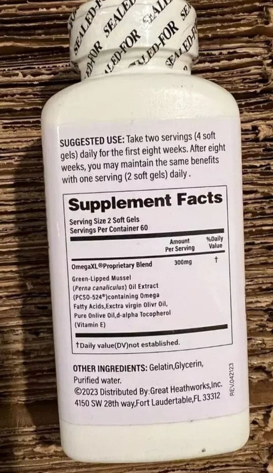 1-3 Pack Omega XL - Potent, Joint Support Supplement, Omega-3 ...