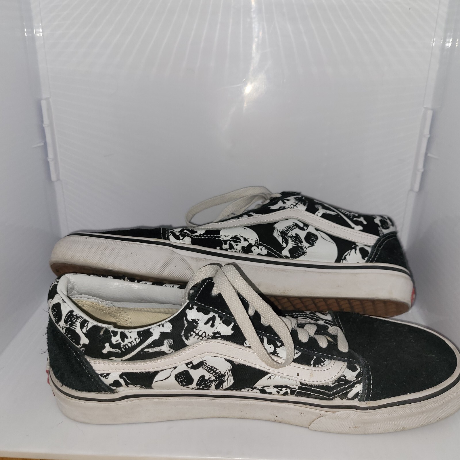 Vans Classic Skull Black White Casual Shoes Sneakers … - Gem