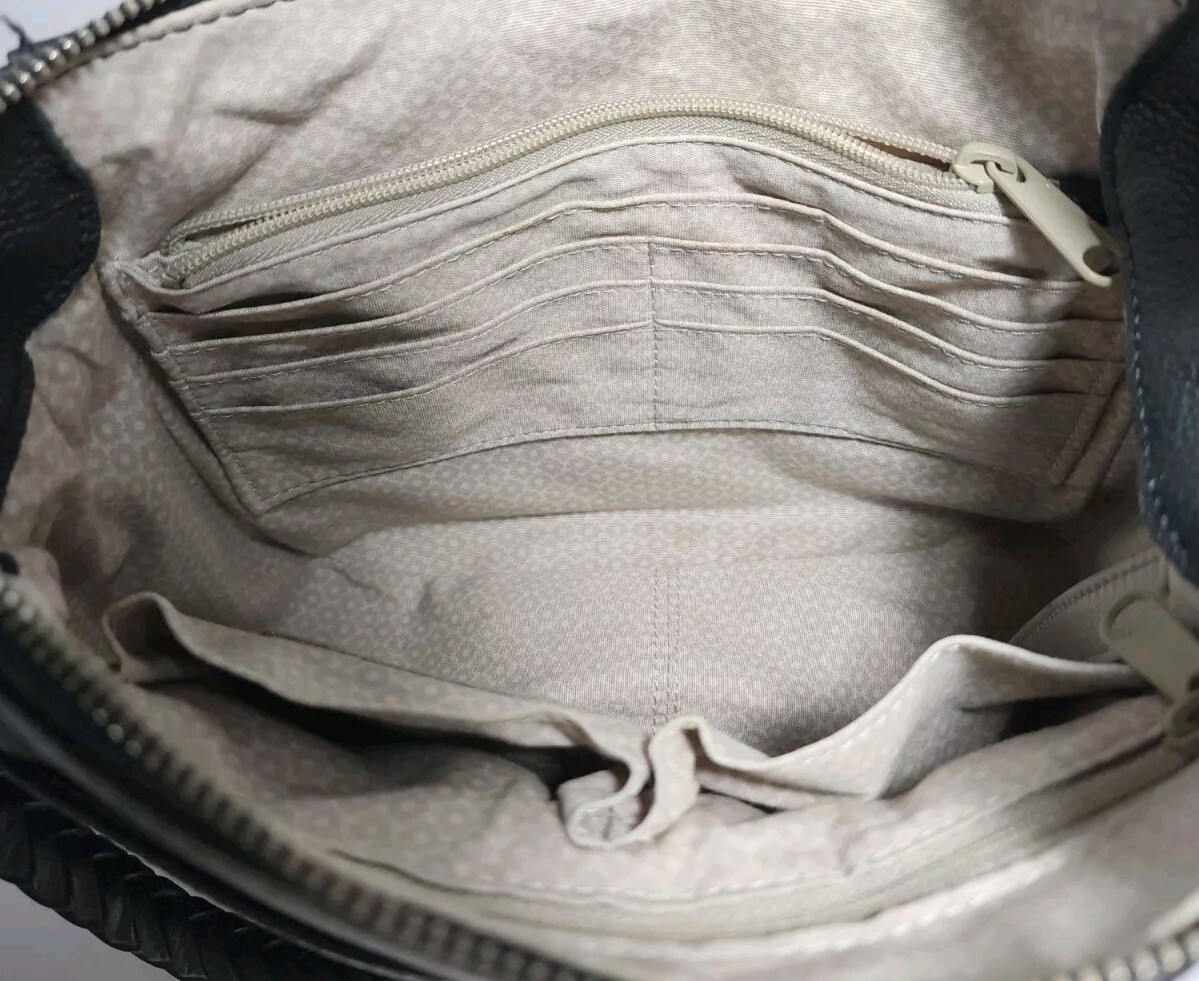 BRIGHTON YOUR BAG BLAKE BLACK ORGANIZER SHOULDER BAG HANDBAG PURSE ...