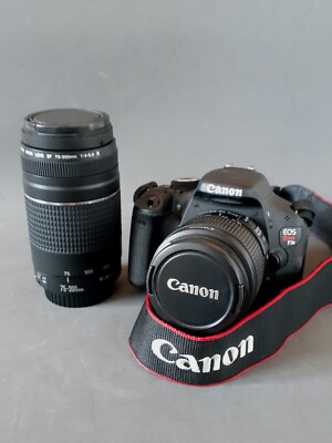 Canon EOS Rebel T3i 18.0MP Digital SLR Camera Kit, 2 lenses 18-55 75 ...