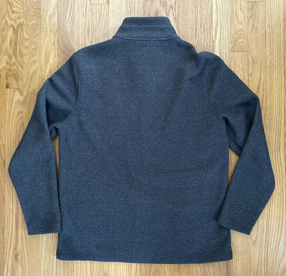 IZOD PerformX Men's Medium Full Zip Jacket Fleece Lined Knit Zip Greige ...