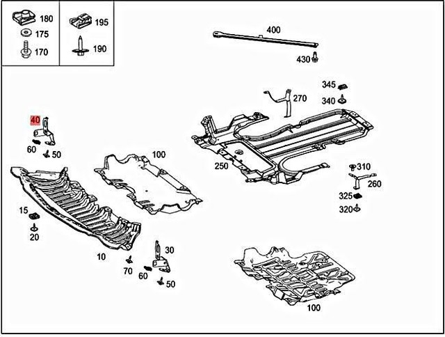 MERCEDES Mercedes-Benz OEM Splash Shield-front Shield Bracket Right ...