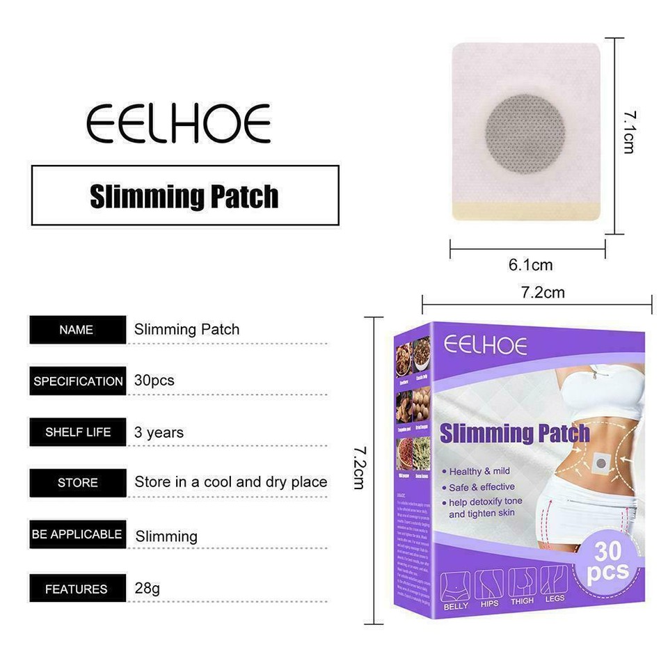 60pcs Slim Patch Weight Loss Slimming Diets Pads Detox Burn Fat ...