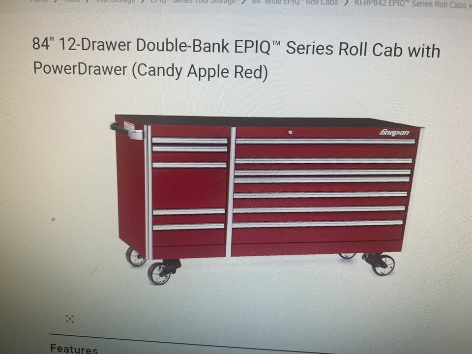 Snap-on Epiq Series. Utility Vehicle. Work Station & Side Cabinets W ...
