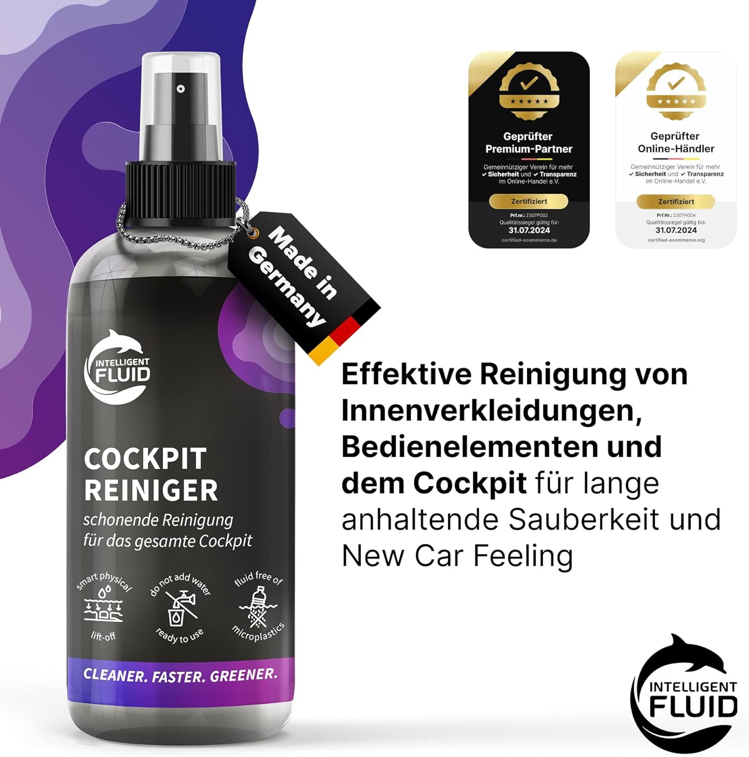 Intelligent Fluids | Auto Innenraum Reiniger Spray - Intensiver Cockpit ...
