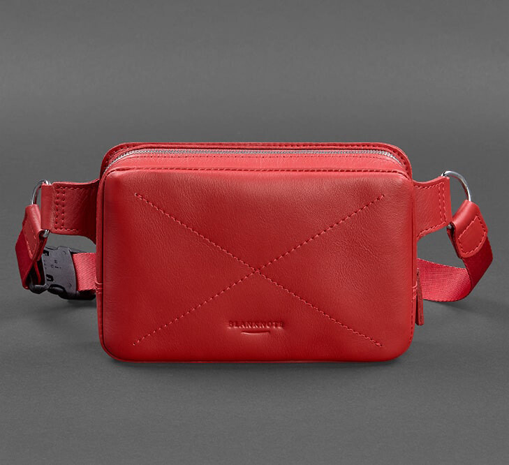 Stylish waist bag man woman in made genuine leather embossed handmade ...
