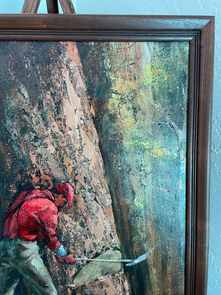 Lyle Tayson Sr. "Trees" Oil on Canvas Painting 18x24 - 1968 Exhibited ...